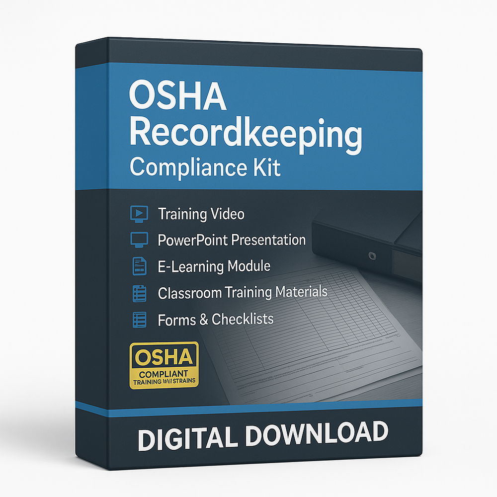 OSHA 300 Recordkeeping Forms, Training and Safety Plan